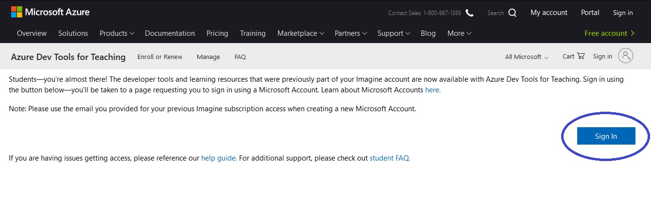 Register for Microsoft Azure - Dev Tools for Teaching - Information ...